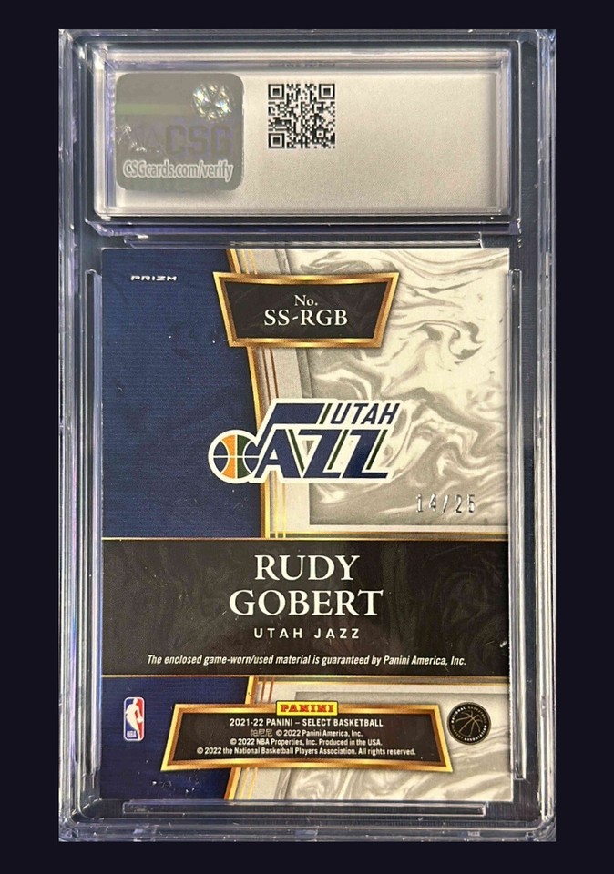 2021-22 Select Selective Swatches Tie-Dye Prizm /25 Rudy Gobert #SS-RGB ...