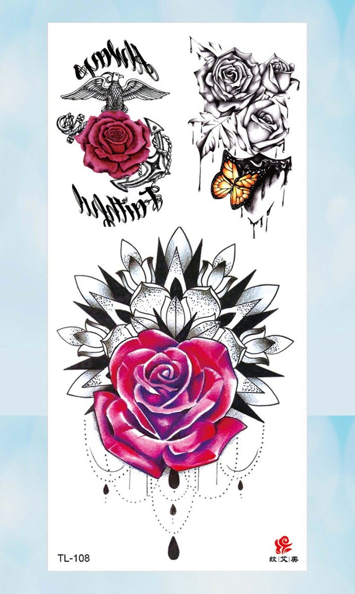 Rose Tattoo On Lower Back