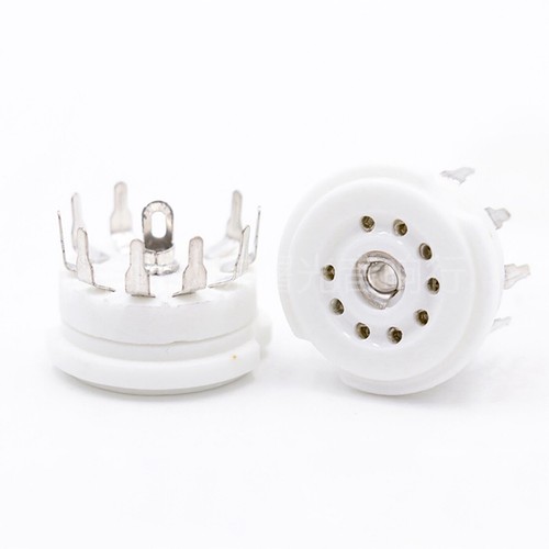 Tube Socket PCB Mount 9 Pin Ceramic Tube Socket for EL84 12AX7 12AU7 ...