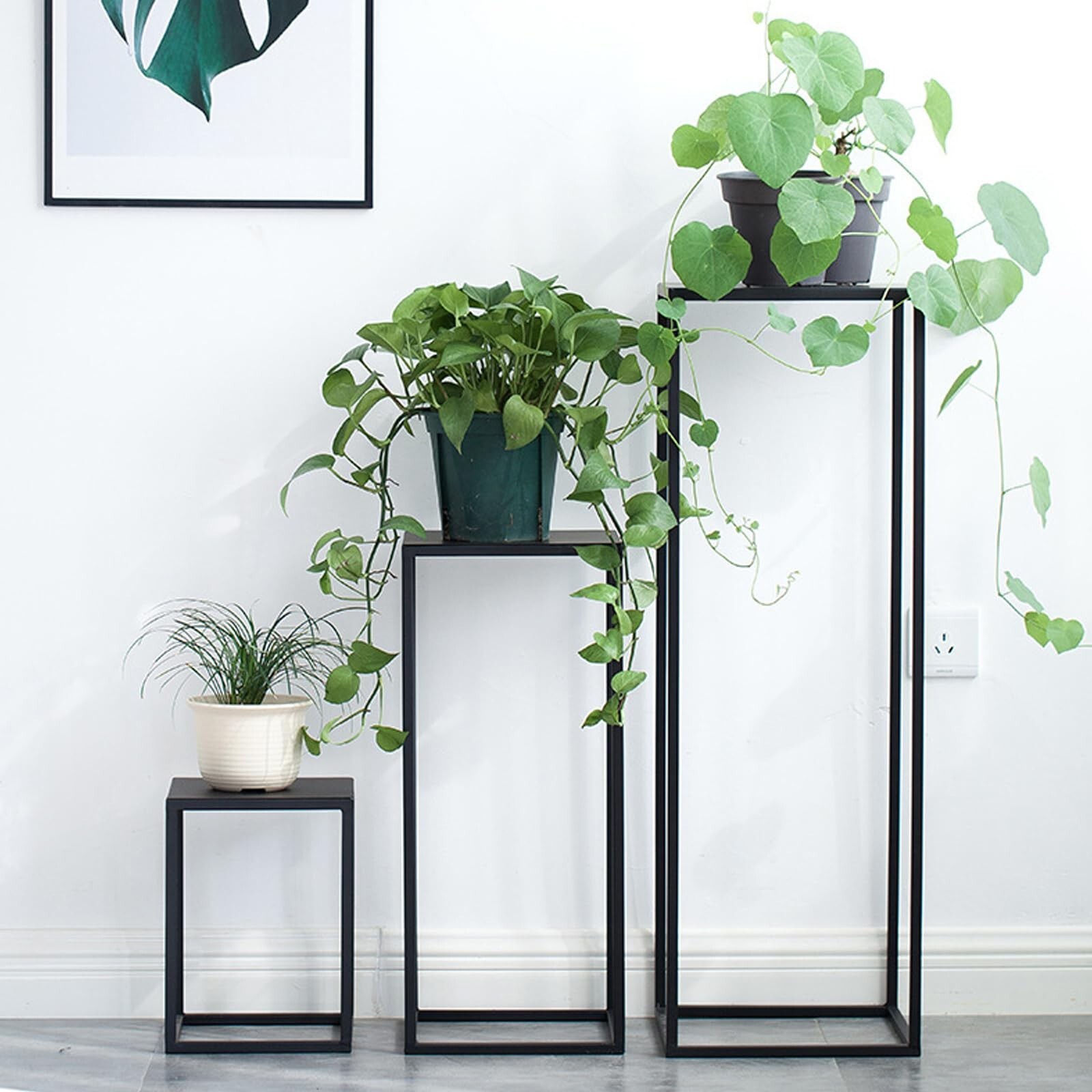 3 Pcs Column Vases Centerpieces Metal Flower Stand Geometric ...
