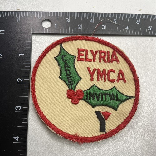 Vtg ELYRIA YMCA CADET INVITATIONAL Patch (Holly Leaf) C24S | eBay