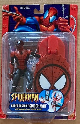 Vintage 2002 Spider-Man Super Poseable Magnetic Leap 'N Stick Toy Biz ...