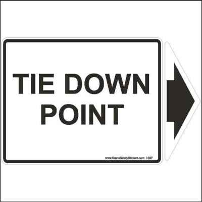 Tie Down Point Sticker Safety Sticker With Detachable Arrow | eBay