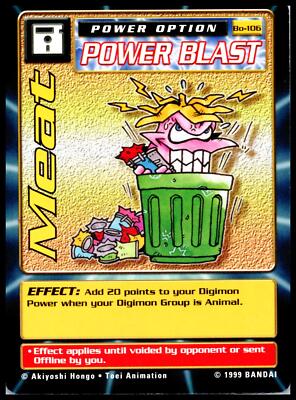 Digimon Meat Power Blast Power Option Bo-106 1999 LP | eBay