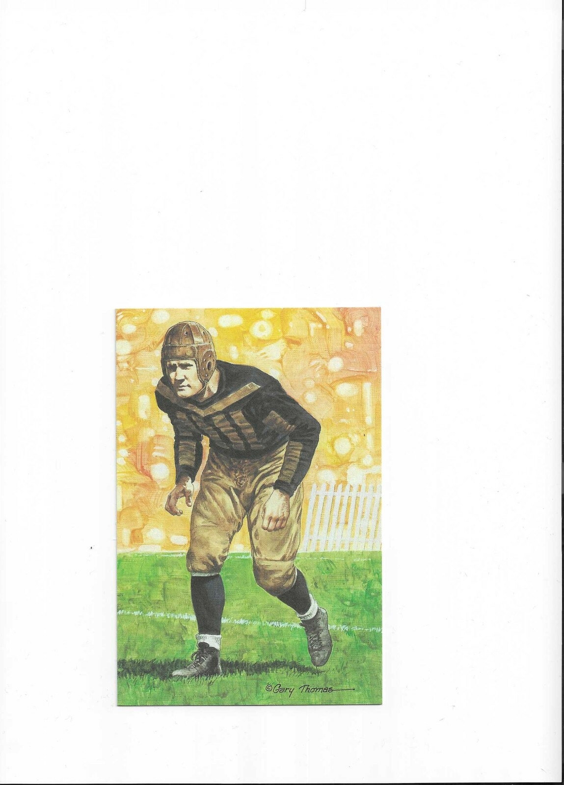 Ed Healey Bears unsigned Goal Line Art Card in Toploader | eBay