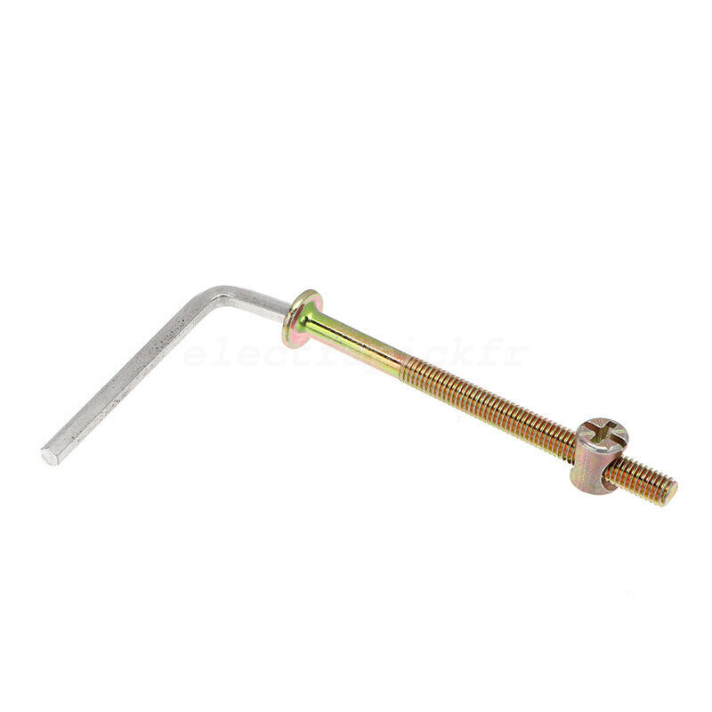 50Pcs Cot Bed Furniture Connecting Bolts Barrel Nut M6 Alan Allen Key ...