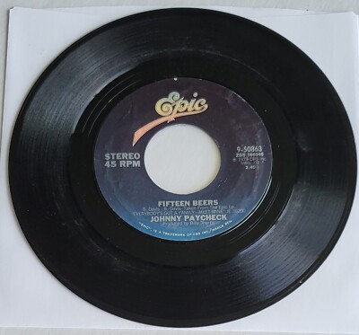 Johnny Paycheck "Fifteen Beers/Who Was That Man That Beat Me So" 45 RPM ...