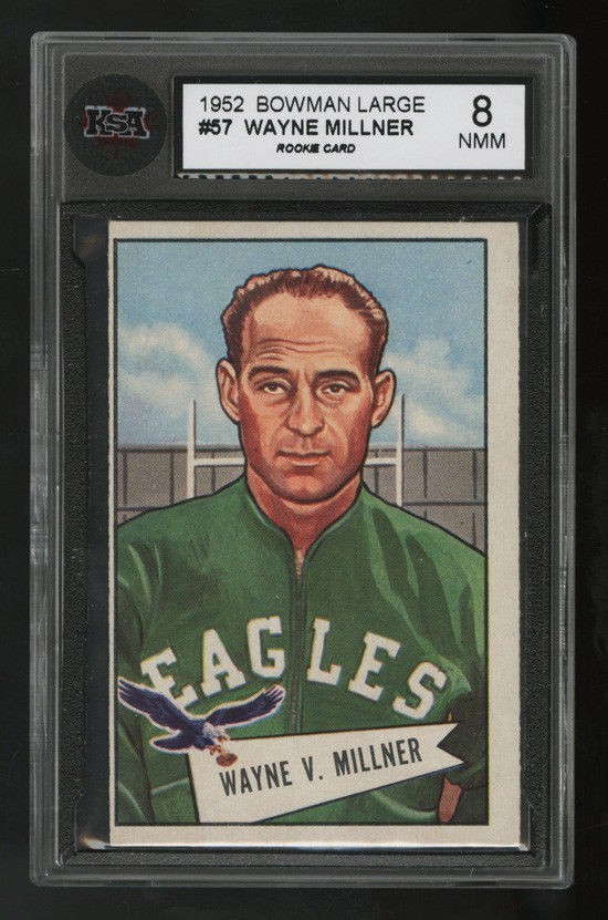 1952 BOWMAN LARGE ~ #57 ~ WAYNE MILLNER ~ PHILADELPHIA EAGLES ~ ROOKIE ...
