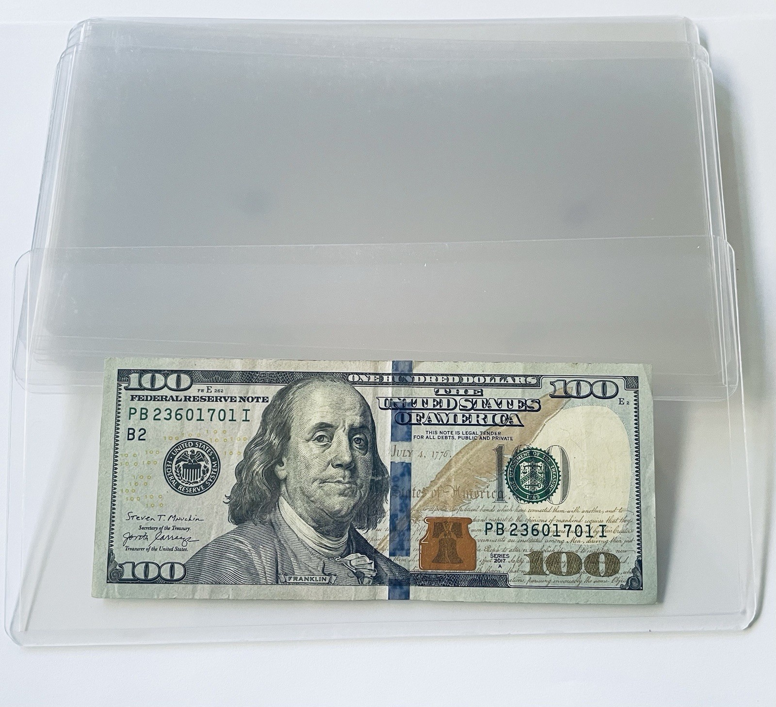 10 Super Rigid Large 8.1x4.3 Inches Banknote Sleeves Cases Holders ...
