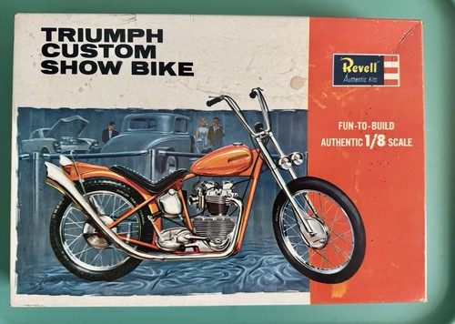 Vtg Revell TRIUMPH CUSTOM SHOW BIKE Motorcycle MODEL Kit EMPTY BOX ONLY ...