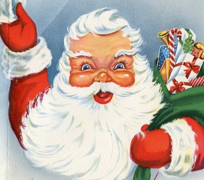 Lot of 23 Vintage 1940s-1950s SANTA CLAUS Christmas Greeting Cards all ...