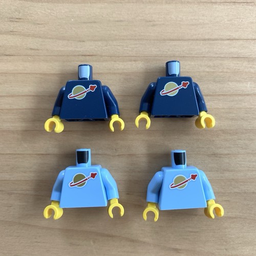 NEW Torso LEGO Classic Space X2 Light Blue X2 Dark Blue Astronaut ...
