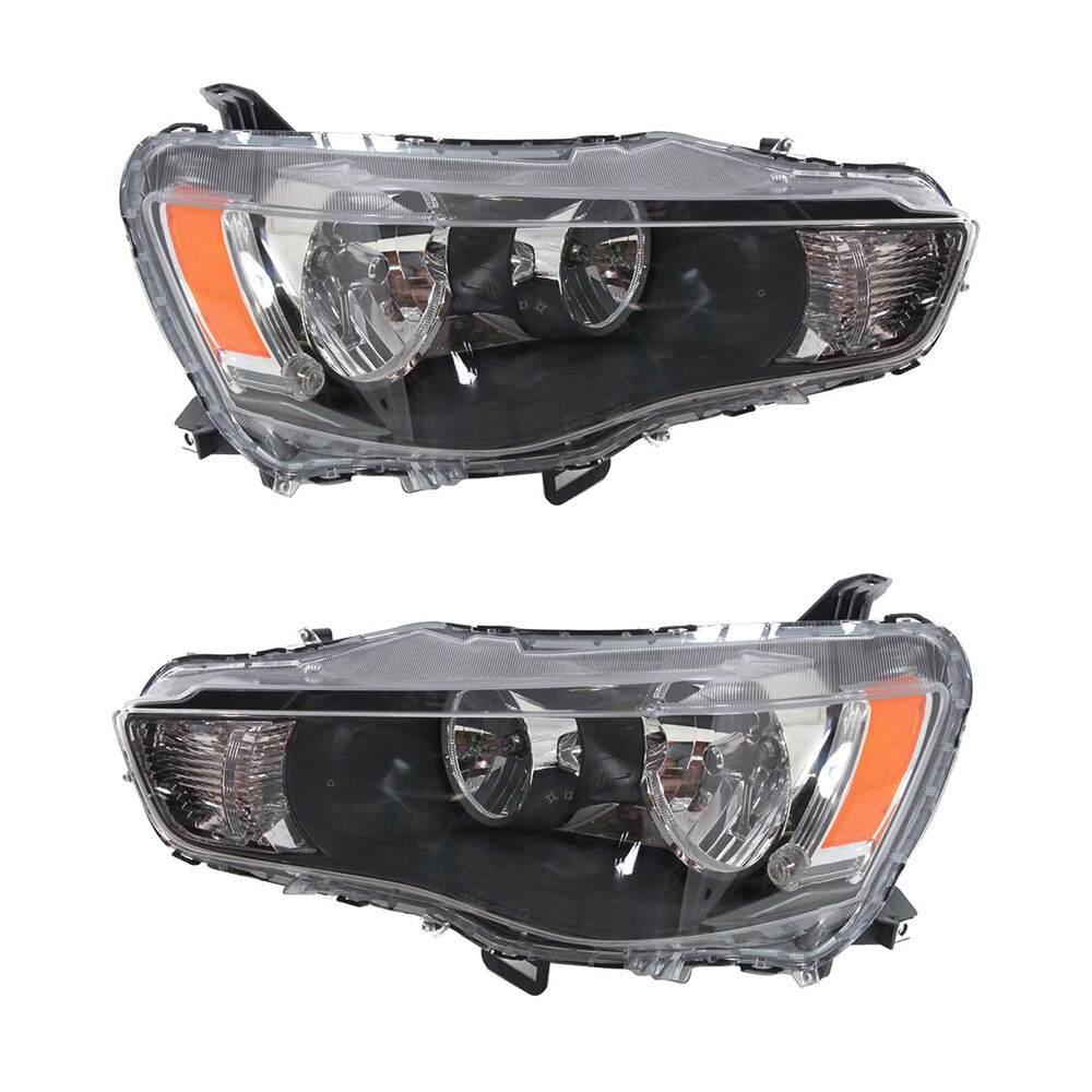 NEW PAIR OF HALOGEN HEADLIGHTS COMPATIBLE WITH MITSUBISHI OUTLANDER LS ...