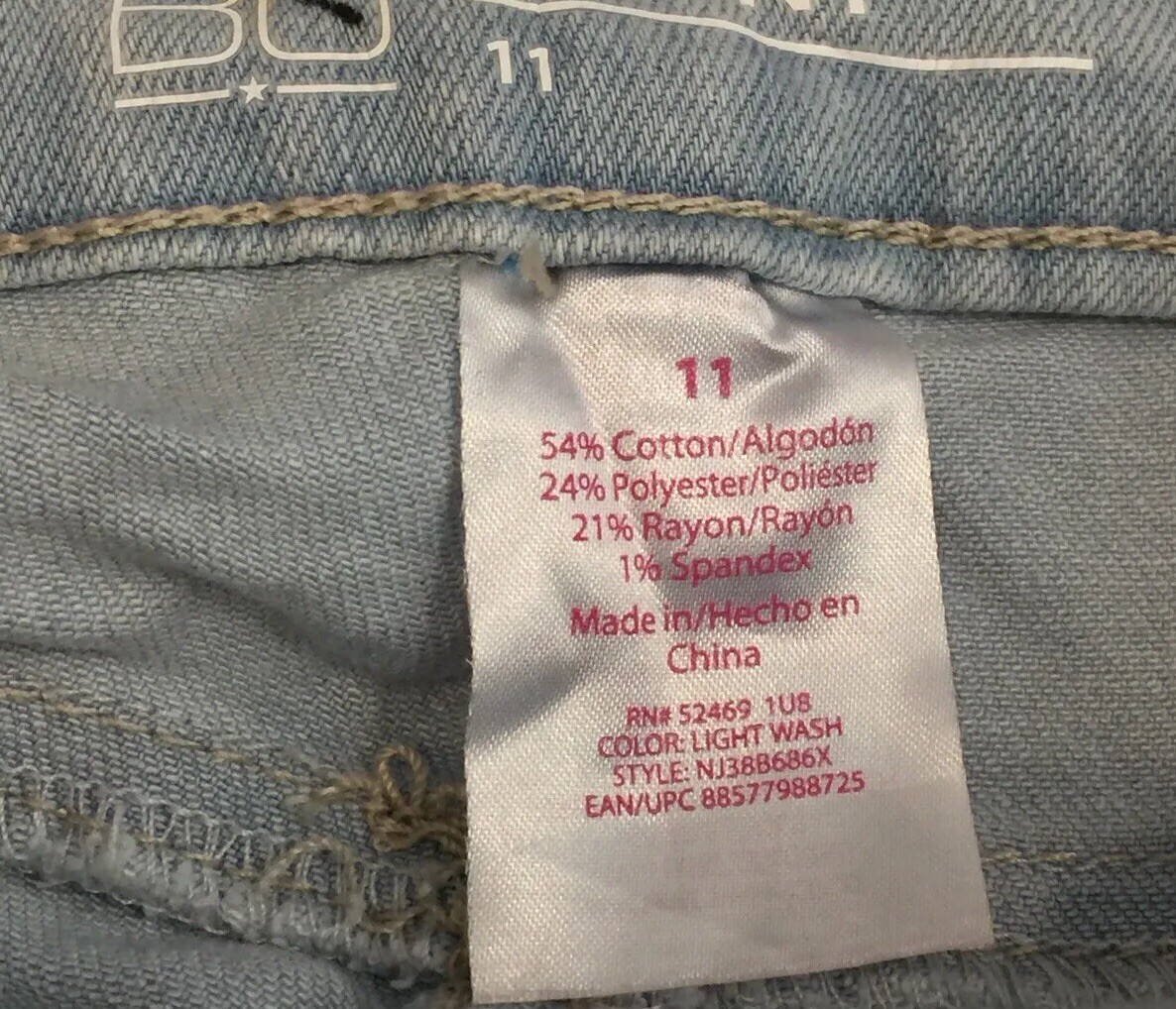 NoBo No Boundaries Junior’s Jeans Light Blue Distressed Mid Rise Sz 11 ...