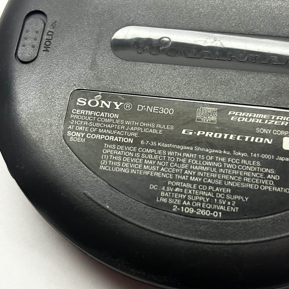 SONY D-NE300 Atrac3plus Mp3 Walkman Portable CD Player Blue Tested | eBay