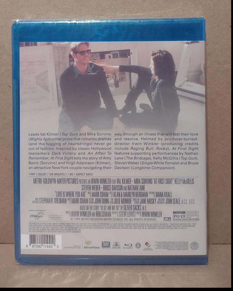 NEW - At First Sight Blu-ray 1999 [Olive Films] Val Kilmer 887090114400 | eBay
