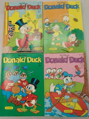 (4) 1983/84 Walt Disney Donald Duck #303 #306 #308 #312 German? Comic ...