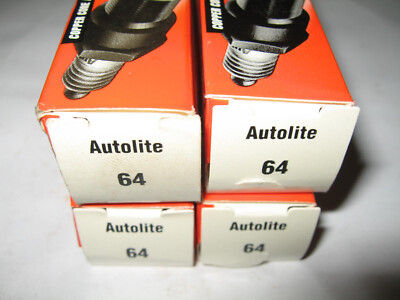 Autolite 64 Copper Core Spark Plug, Made in USA, New Old Stock, Pack of ...