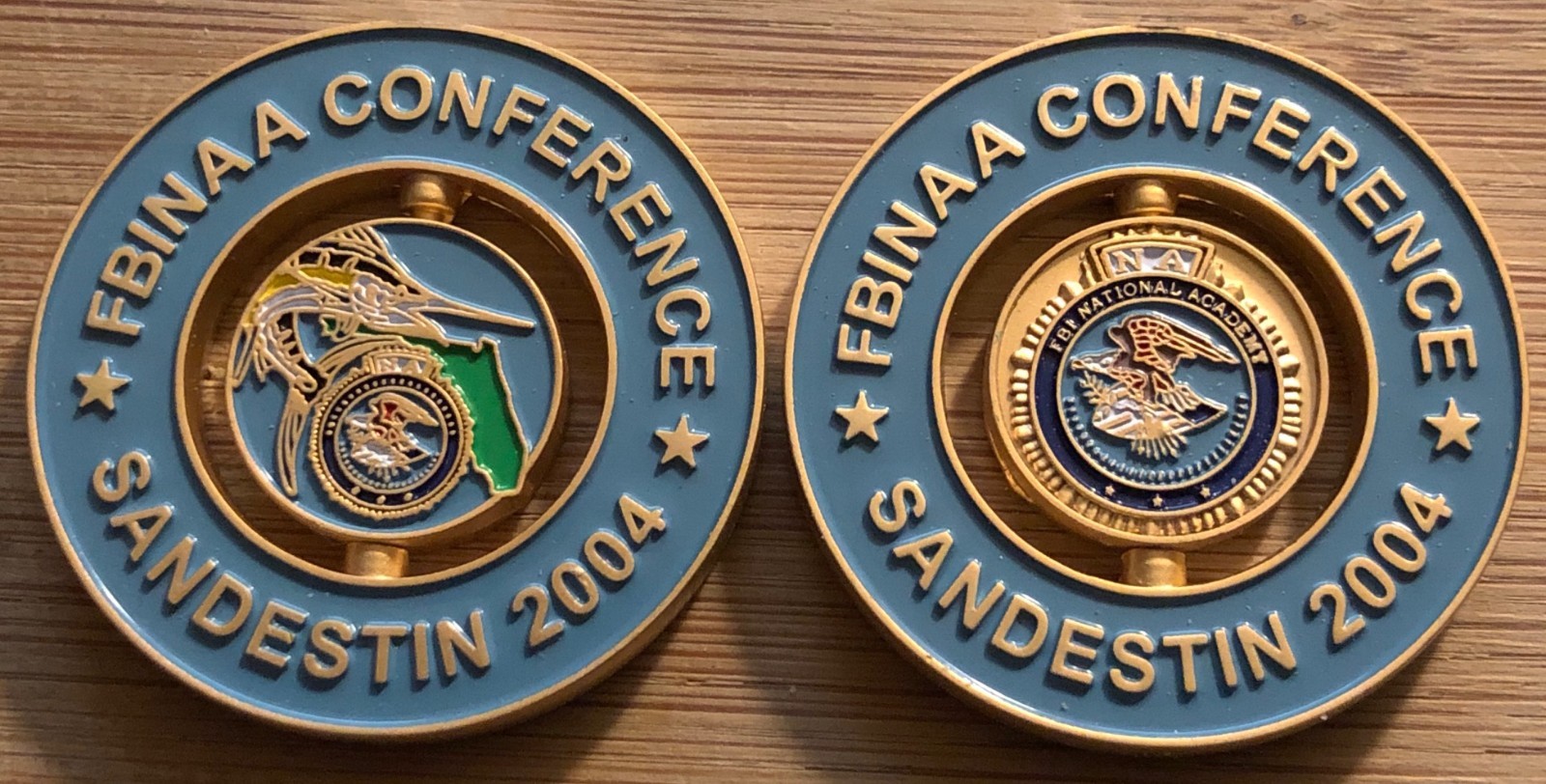 FBINAA - 2004 Sandestin Conference - SPINNER VERSION challenge coin | eBay