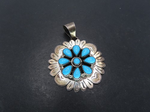Navajo Russell Sam Sterling Silver & Turquoise Pendant, 15.7g | eBay