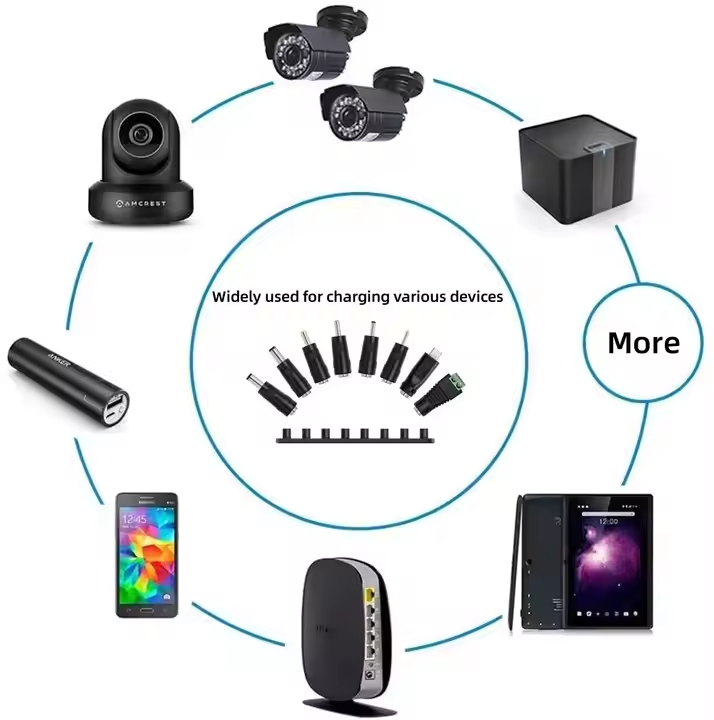 7pcs Universal AC DC Power Adapter Plug Charger Tips For PC Notebook ...