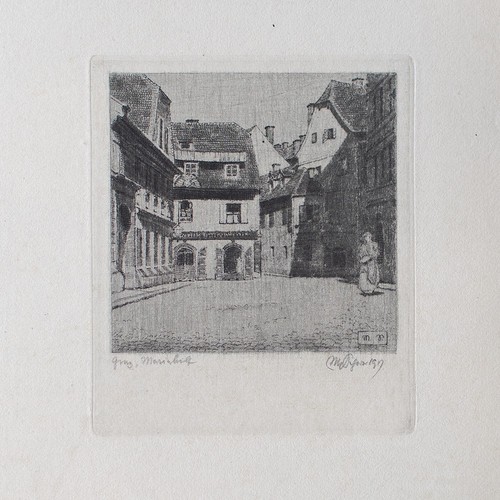 Max von Scherer Graz Mariahilf Österreich Radierung 1917 signiert ...