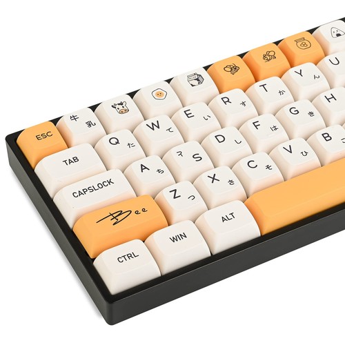 GTSP XDA Honey Milk Keycaps PBT Japanese Bee keycap 140-Key Set for ...