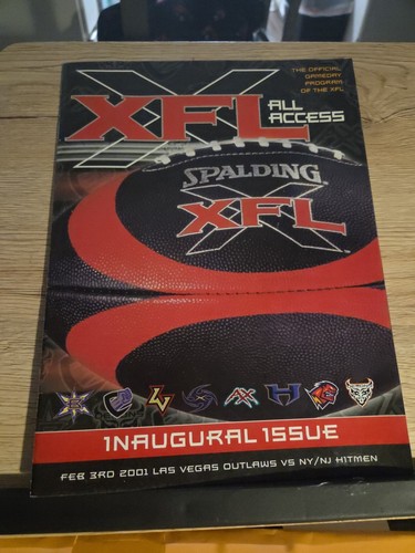 XFL Rage vs Enforcers Vintage Circa 2001 All Access Inaugural Issue Logo Program | eBay