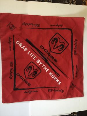VTG Dodge Ram Truck Cowboy Biker Red Bandana Cotton Face Mask Scarf | eBay