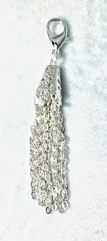 Tassels Clip-on Charms for Backpack Purse Zipper Metal Silk STOCKING ...