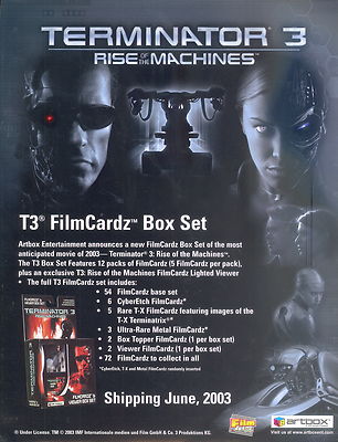 TERMINATOR 3 RISE OF THE MACHINES MOVIE T3 FILMCARDZ 2003 PROMOTIONAL ...