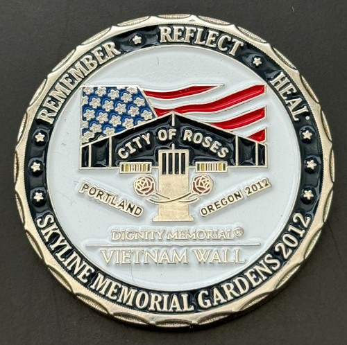 Portland Oregon Vietnam Wall Memorial City of Roses Challenge Coin | eBay