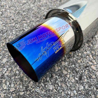 HI POWER MUFFLER 3.5" HKS INSPIRED BLUE TIP - 2 INCH INLET FREE ...