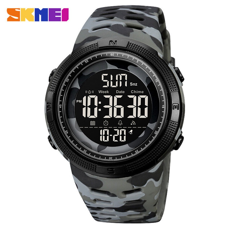 SKMEI Men Watch Outdoor Digital Sport Wristwatch Countdown LED Light ...