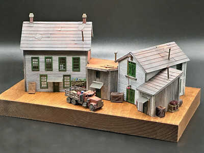 RHETT'S ENGINES HO Model Railroad Structure Unpainted Laser Wood KIT ...