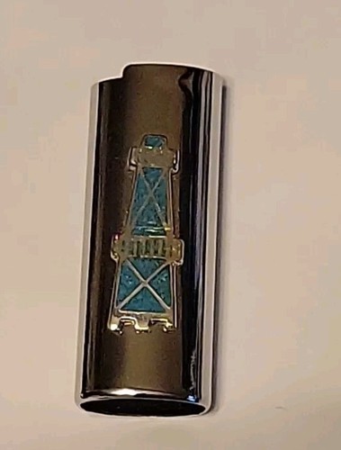 Vtg Southwestern Style Silvertone Metal + Turquoise Lighthouse Bic ...