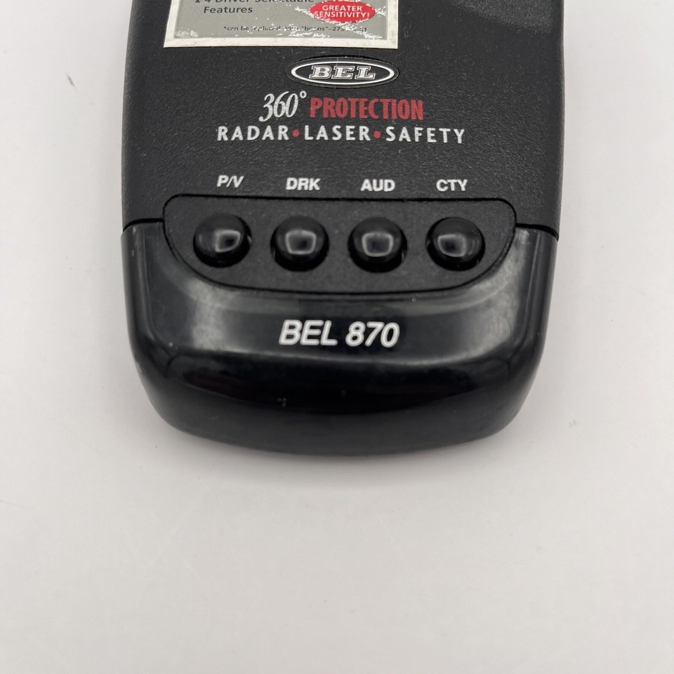 Bel-Tronics Bel 870 Radar Detector Laser Safety No Suction Cups No ...