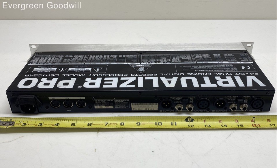 Virtualizer Pro 24-Bit Dual Engine Digital Effects Processor UNTESTED ...