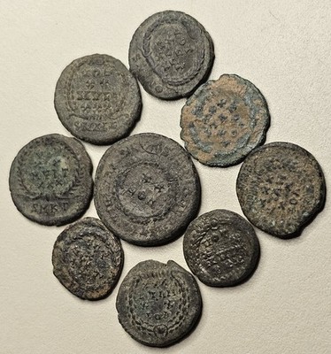 Lot of 9 Late roman coins (Inscriptions) | eBay