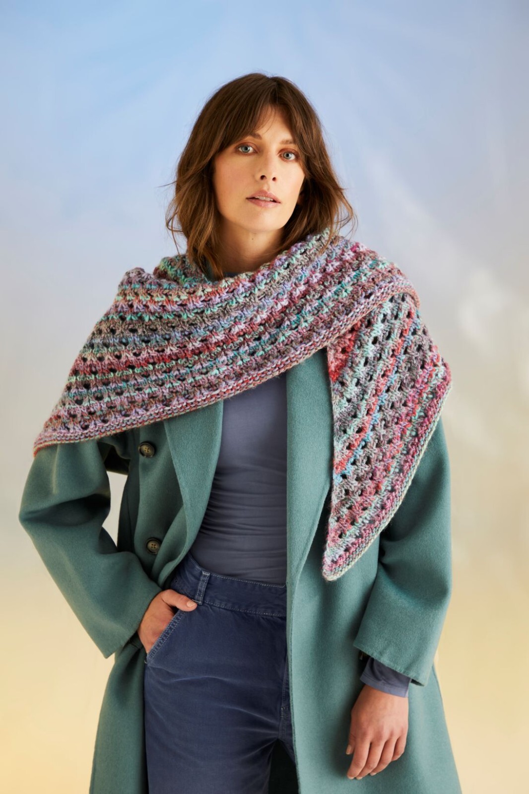 Sirdar Jewelspun Aran Crochet Pattern - 10711 Ladies Shawl | eBay UK