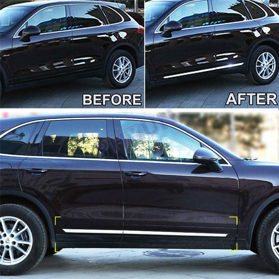 4pcs Chrome Stainless Steel Car Door Side Body Moulding Cover Trim ...