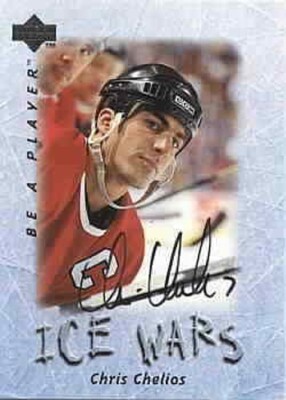 Chris Chelios certified autograph Chicago Blackhawks 1995 1996 Be A ...