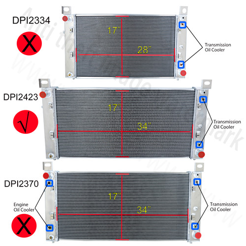Aluminum 4 Row Radiator For 1999-2013 Chevy Silverado GMC Sierra 1500 ...