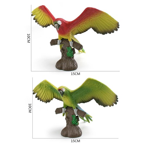 Realistic Parrot Figurines Bird Action Figure Playset Kids Children ...