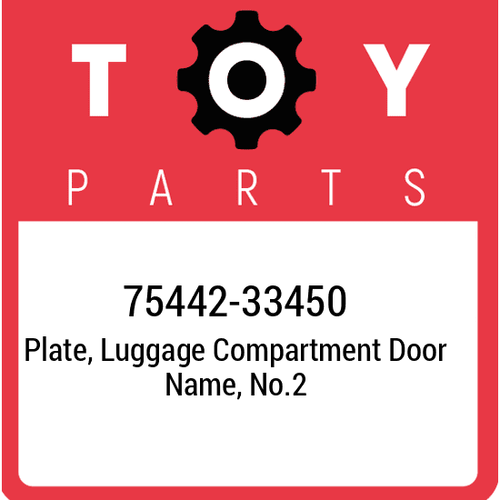 75442-33450 Toyota Plate, luggage compartment door name, no.2 ...