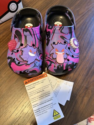 **BRAND NEW**Pokemon Gengar Crocs J2. Tags Attached. Original Box ...