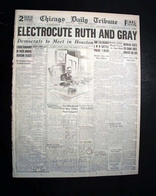 RUTH SNYDER & H. Judd Sing Sing Prison ELECTRIC CHAIR Execution 1928 ...