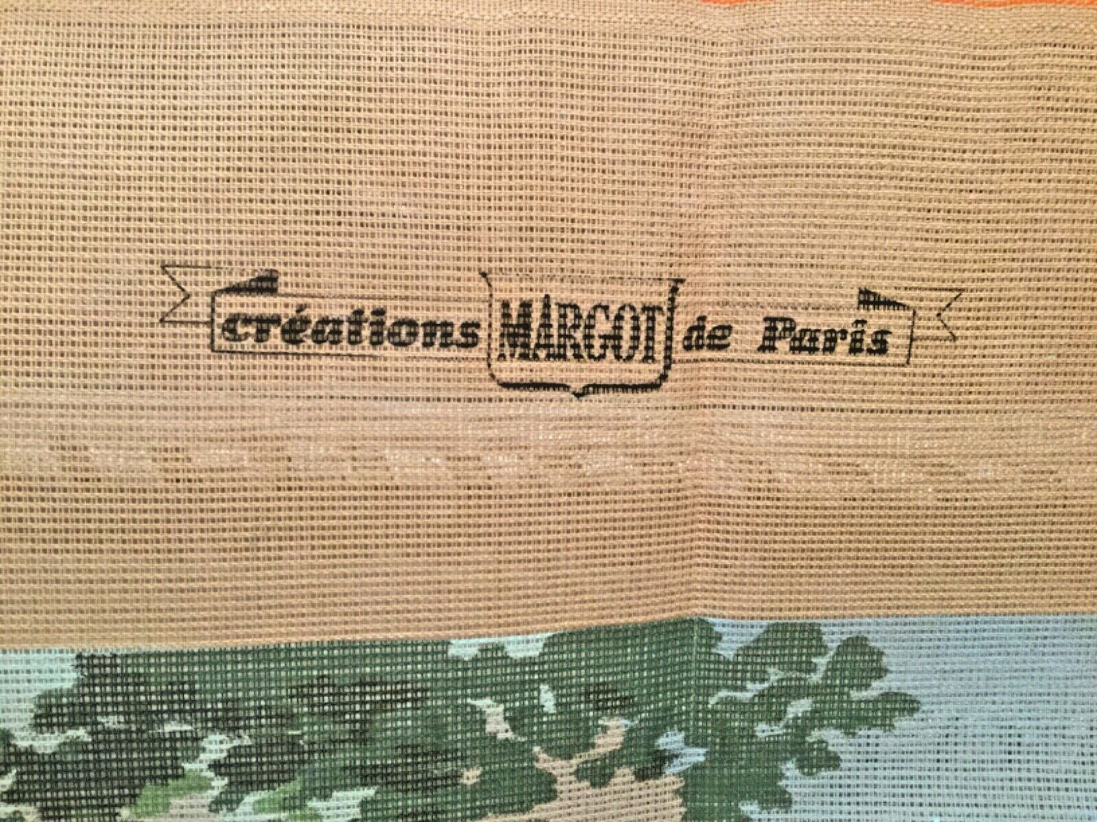 RARE HUGE VTG CREATIONS MARGOT PARIS Boucher Lovers Needlepoint ...