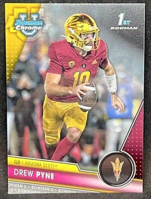 Drew Pyne Rookie 2023 Topps 1st Bowman Chrome RC Arizona State | eBay