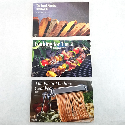 Lot of 3 Nitty Gritty Cookbooks Pasta Machine, Cooking for 1 or 2 ...